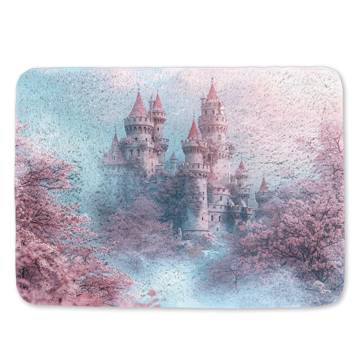 Latitude Run® Castle Bath Mat Fantasy Architecture Bathroom Decor ...