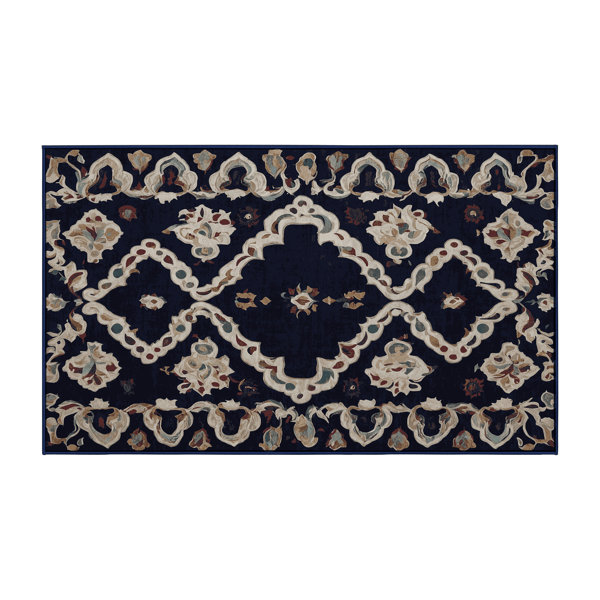 Bungalow Rose Machine Washable Purple Area Rug | Wayfair