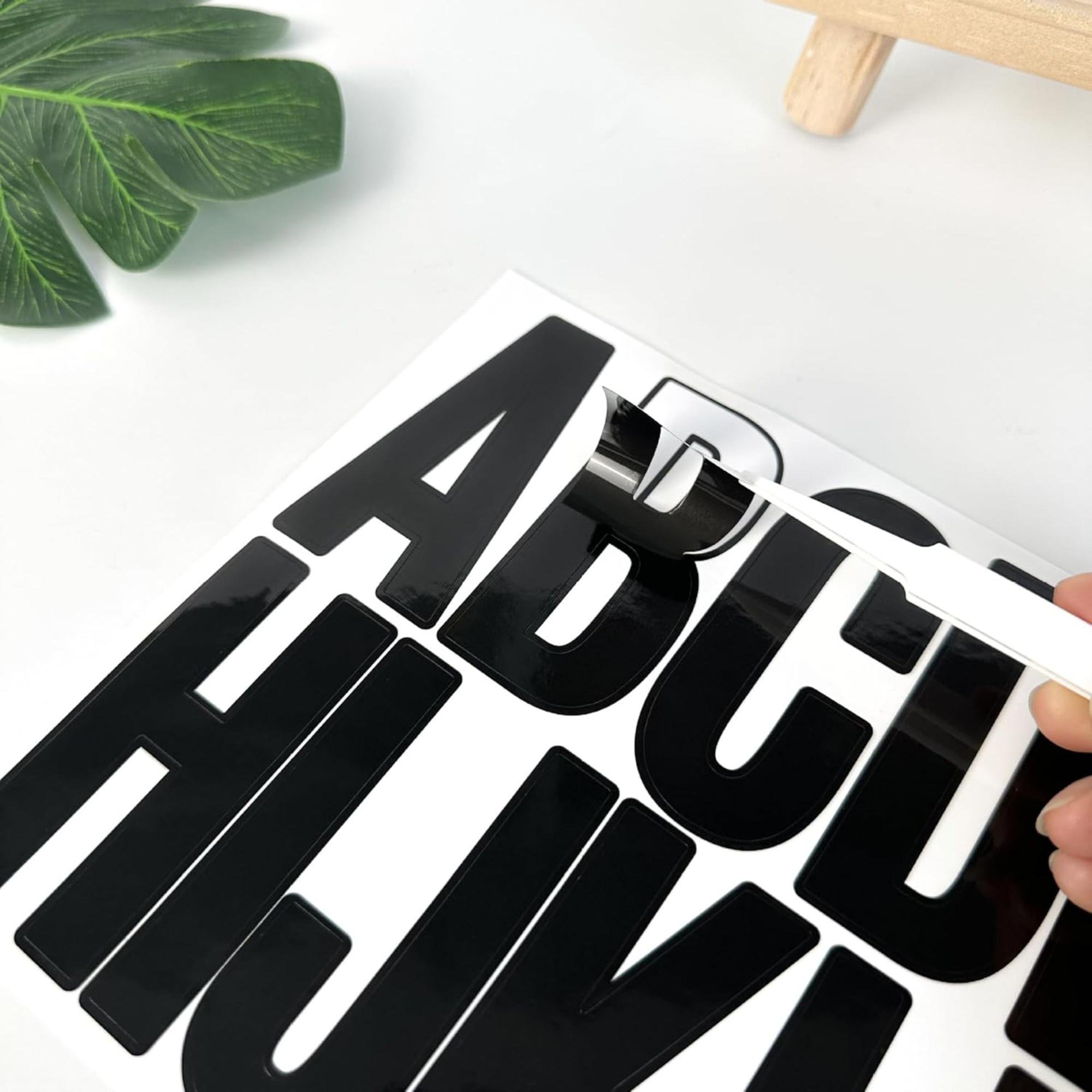 Textiles Hub 9 Sheets Self Adhesive Vinyl Letters Numbers Kit, Mailbox ...