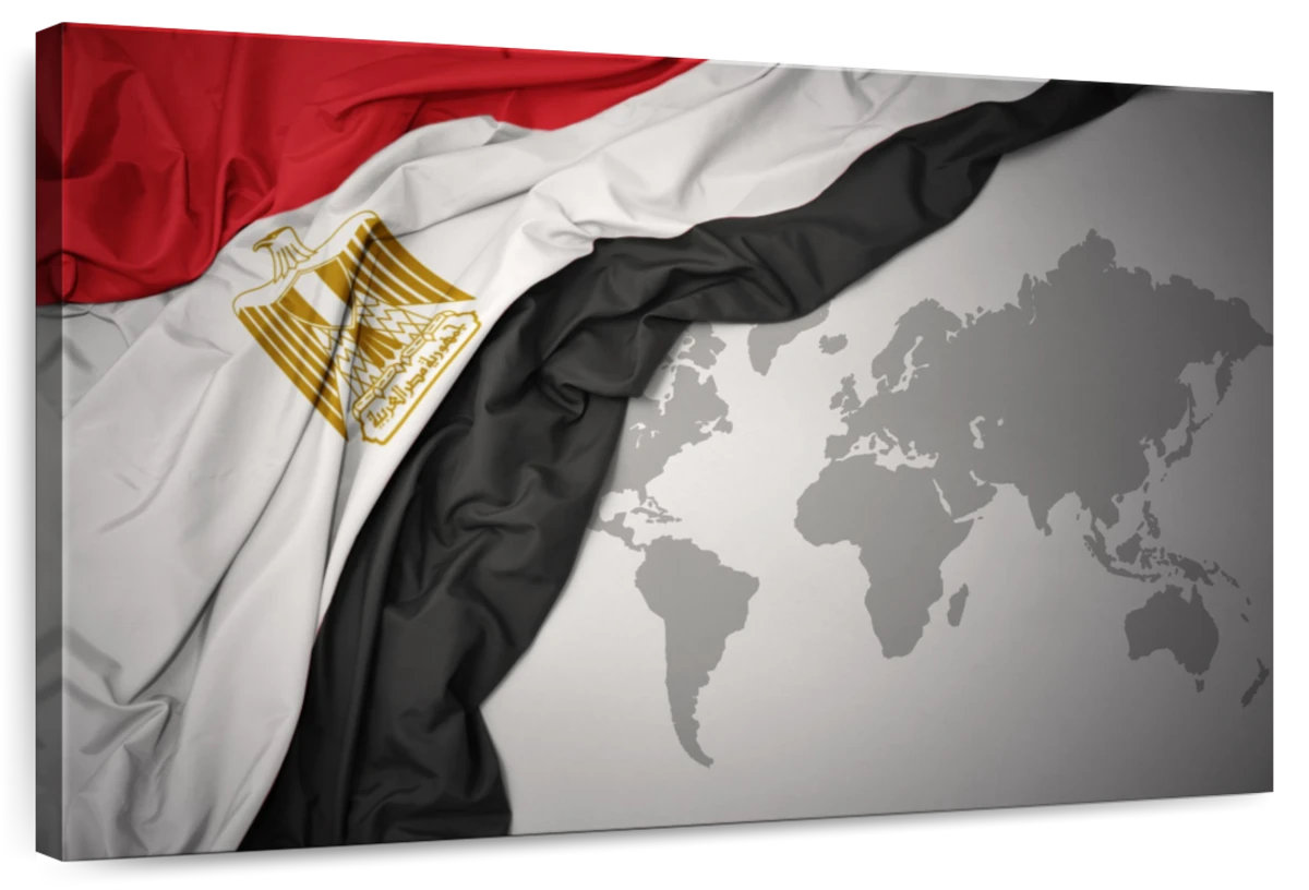 Ebern Designs Egypt Flag On World Map | Wayfair