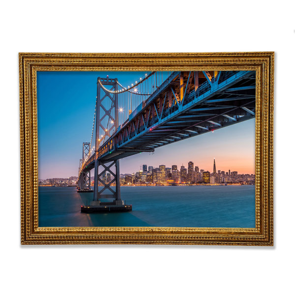 Bright Star Golden Gate Bridge The City At Twilight - Single Picture ...