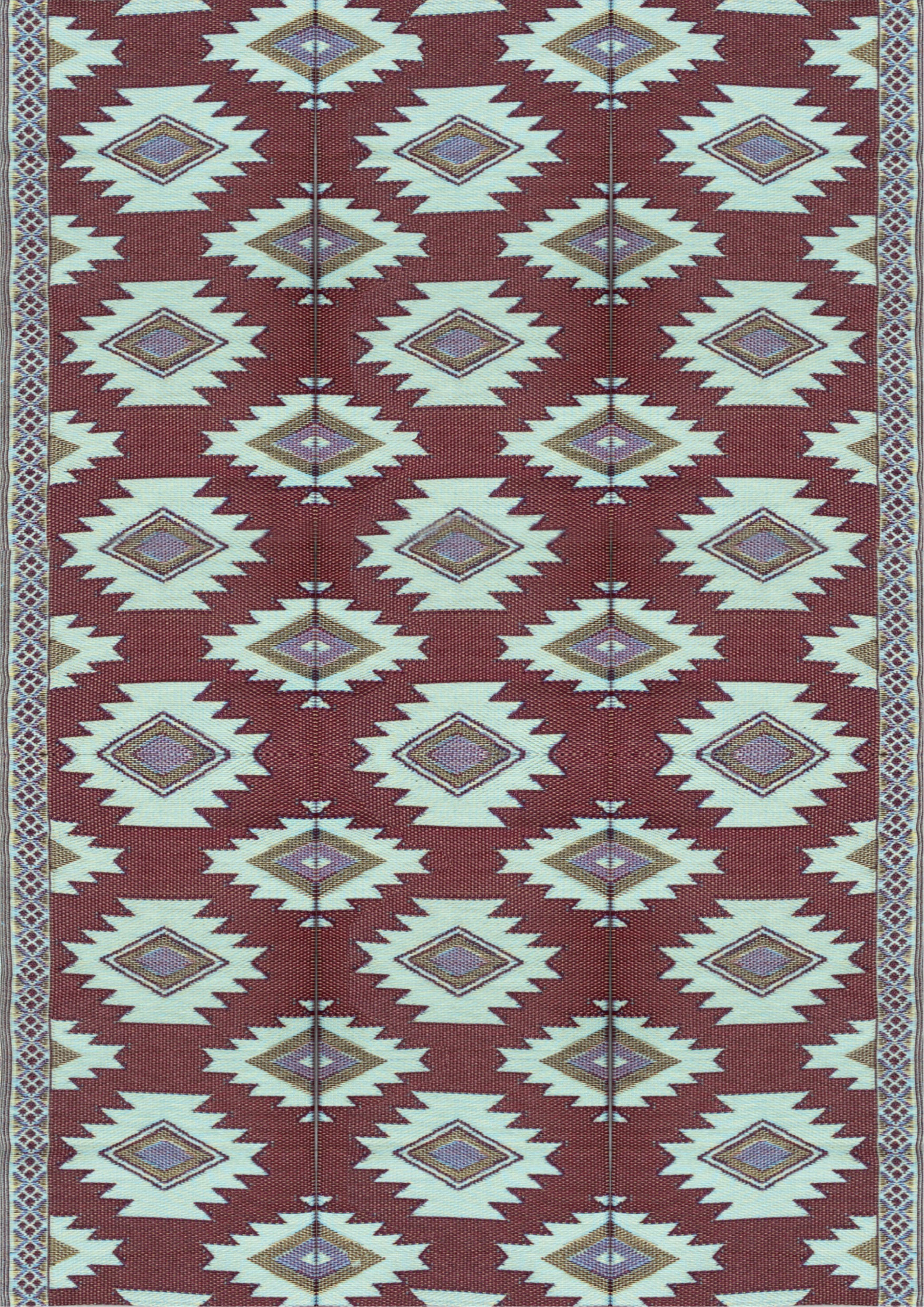 Loon Peak® Buntingford Geometric Red/Black/Sky Blue/Ivory Indoor ...