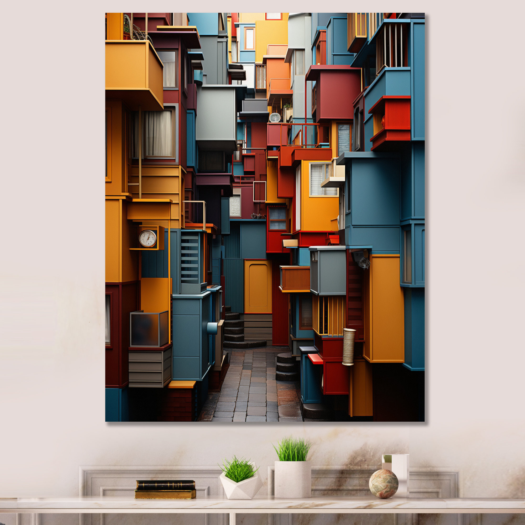 Latitude Run® Cityscape Urban Colour Symphony I - Cityscapes Canvas ...