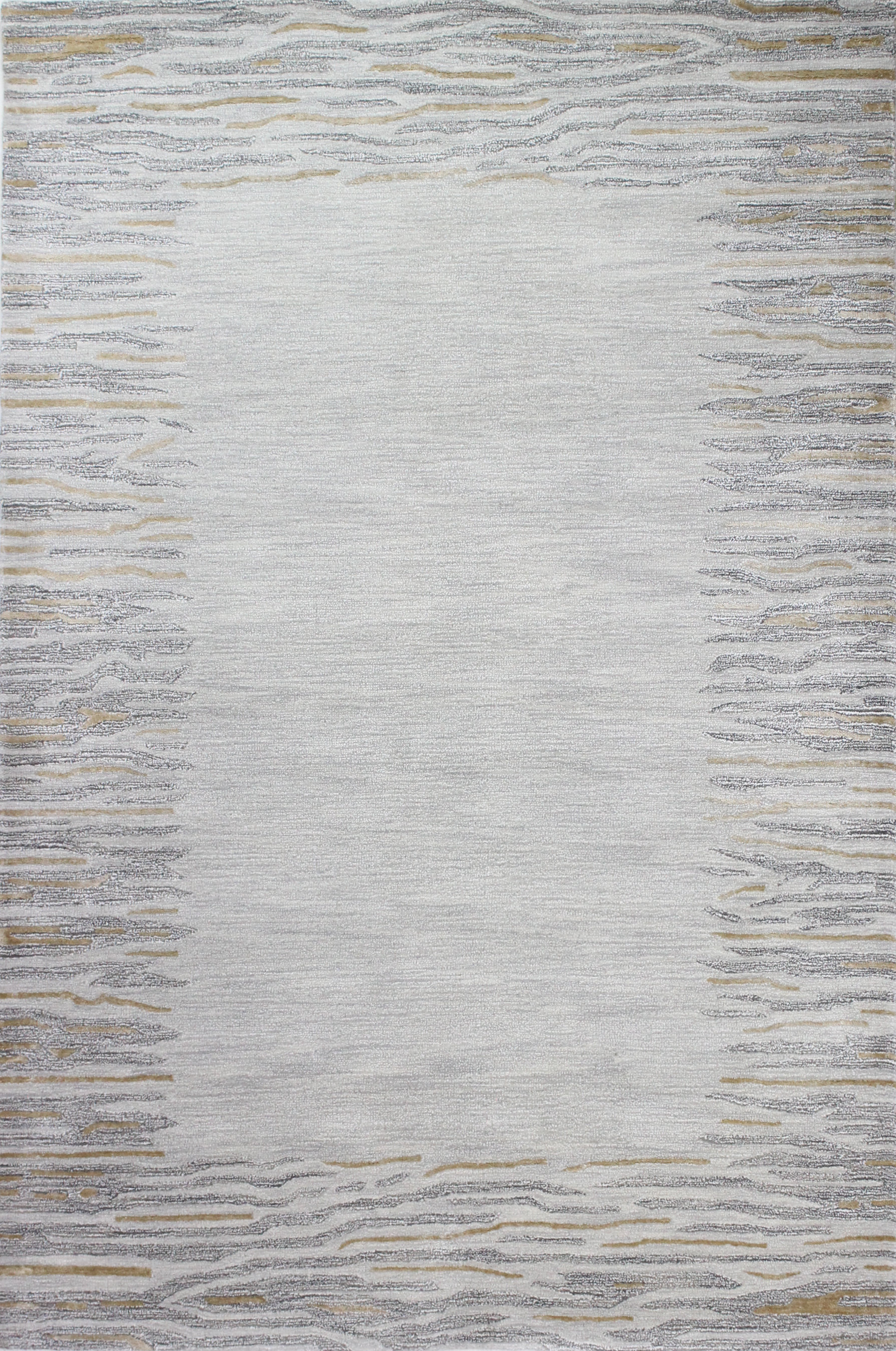 Darya Home Benedict Collection Contemporary Abstract Area Rug Silver ...