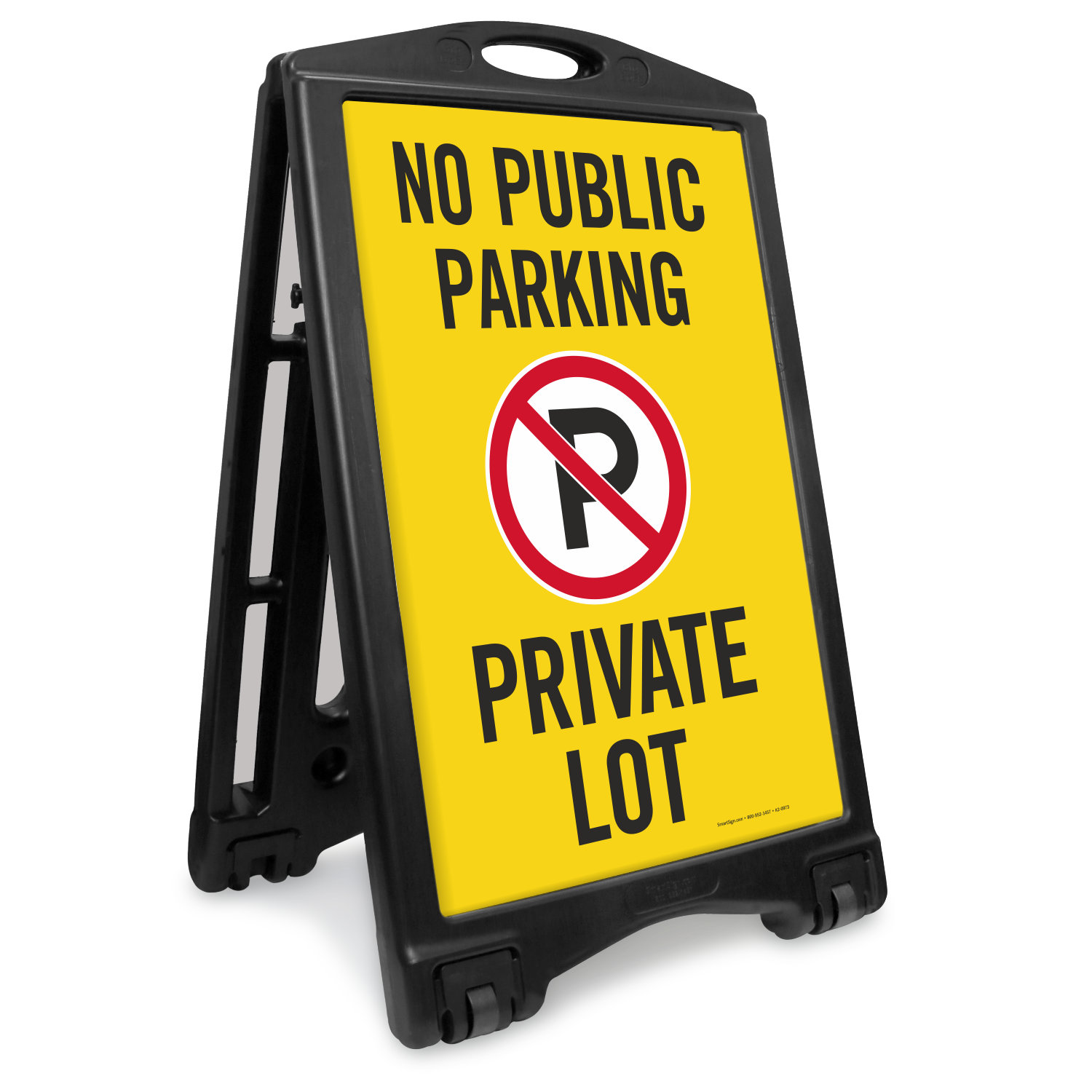 SmartSign No Public Parking Private Lot Portable Sidewalk Sign | Wayfair