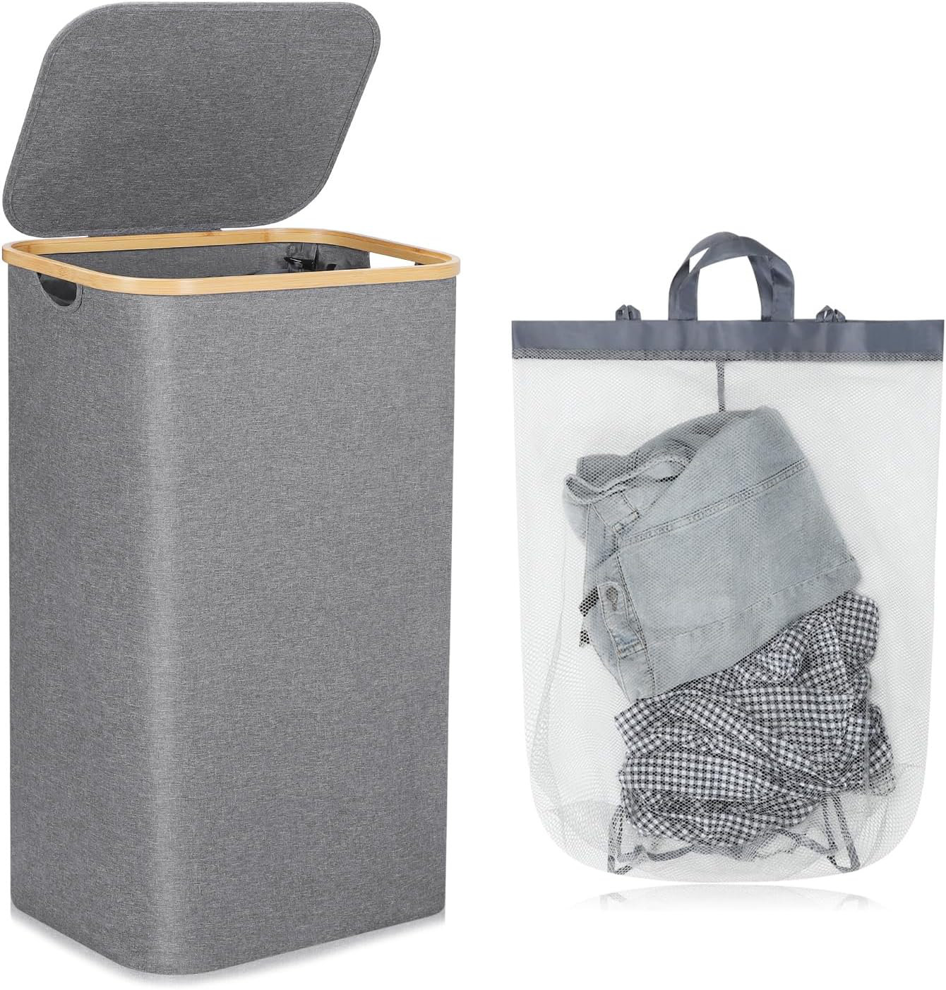 Ebern Designs Canvas Laundry Hamper with Handles | Wayfair