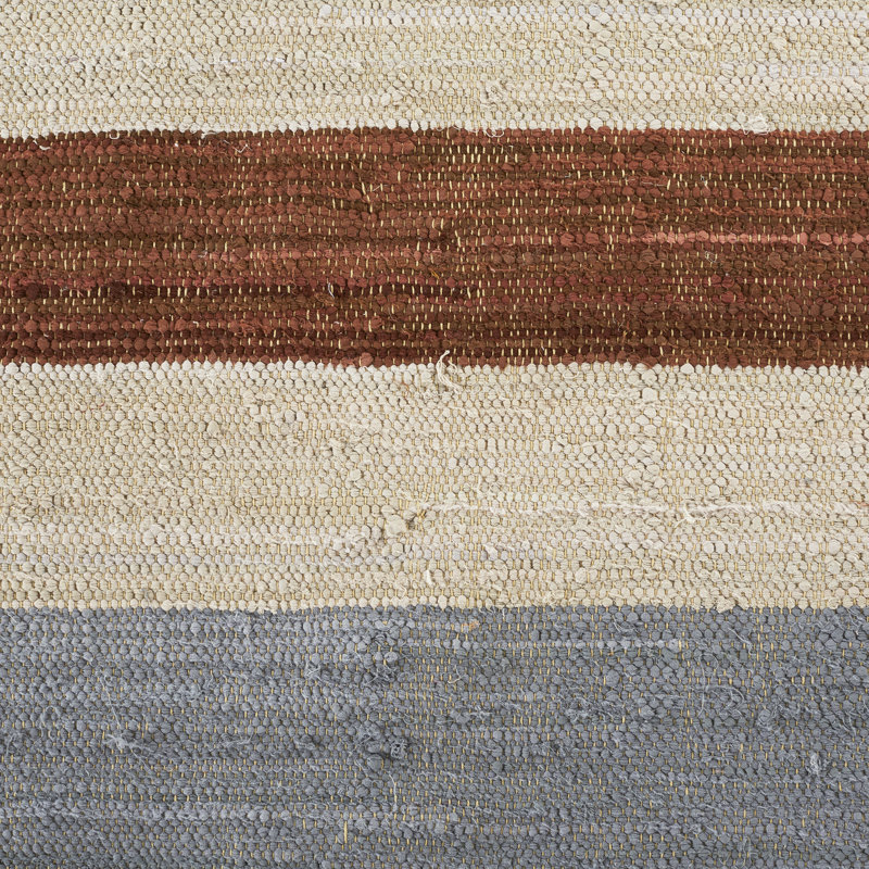 AllModern Avenue Handmade Handwoven Cotton Cream/Black Rug & Reviews ...