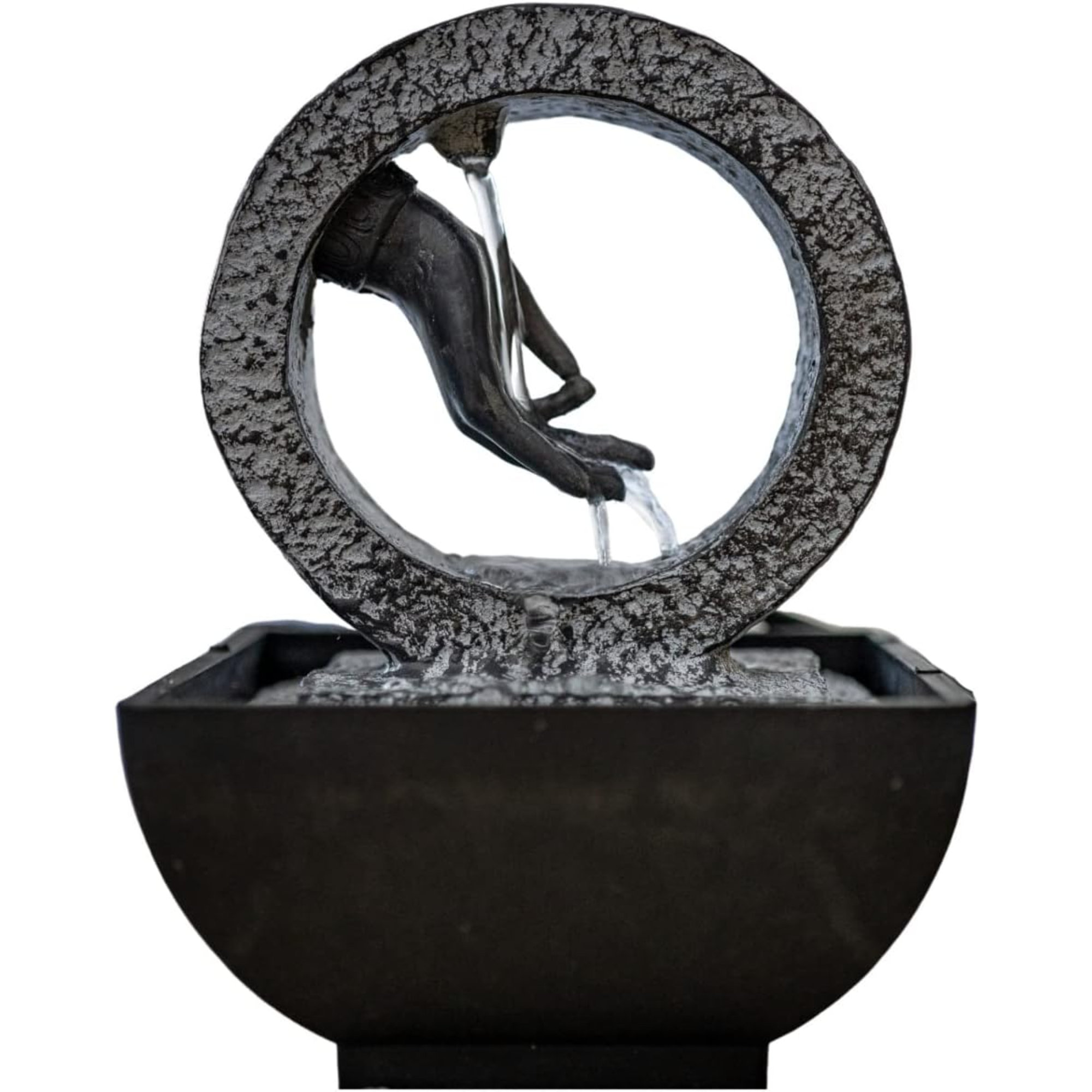 Millwood Pines Buddha Hand Relaxation Table Waterfall - Indoor Tabletop ...