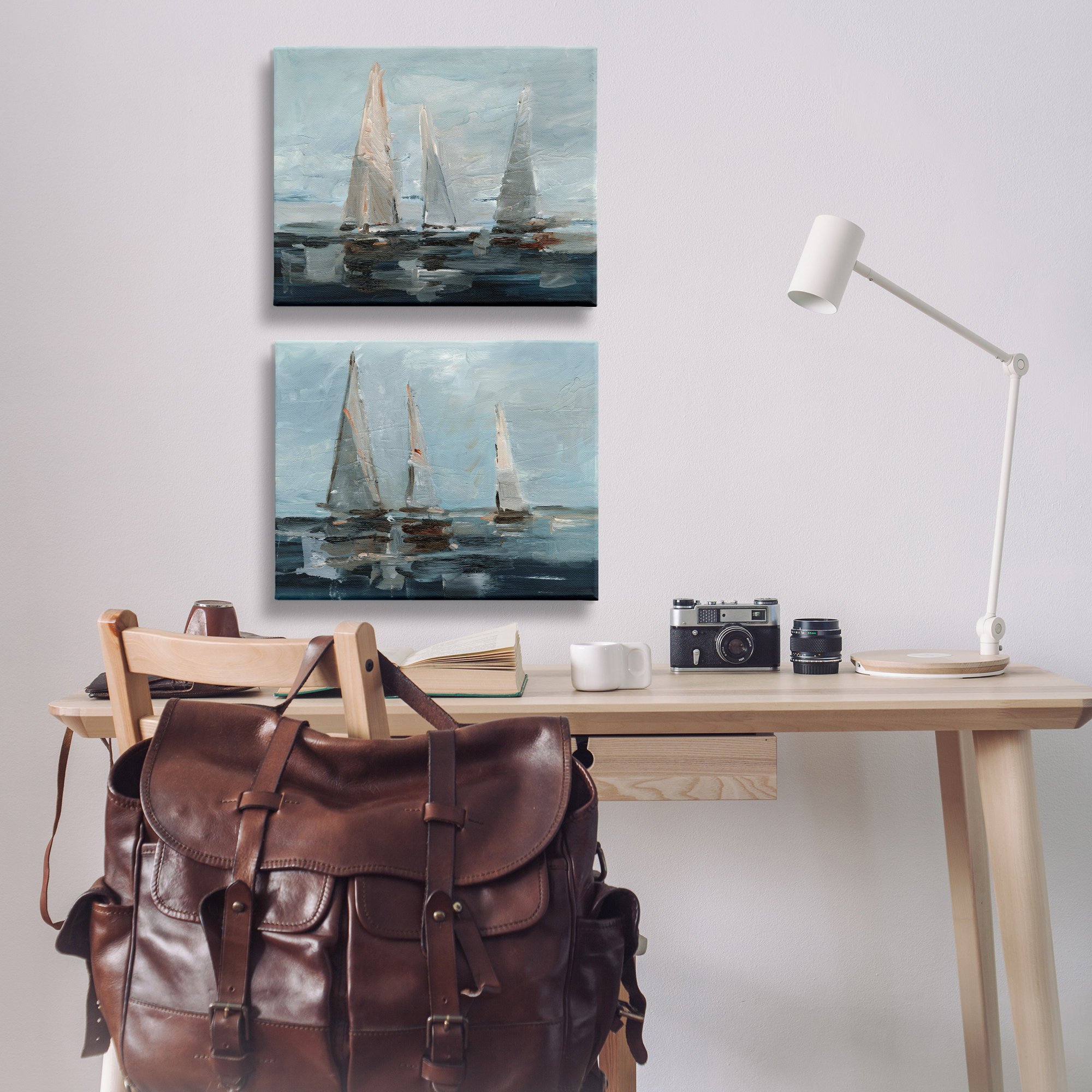 Breakwater Bay Sailboat Seascape Impressions 2 PC Canvas Wall Art Set ...