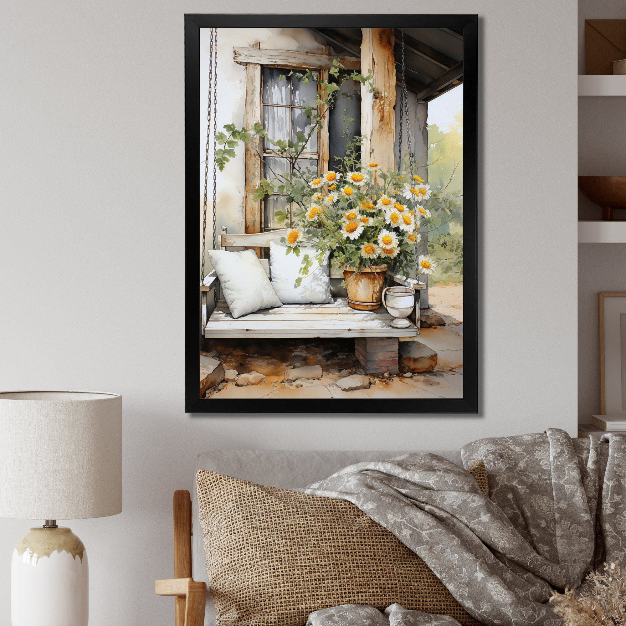 Red Barrel Studio® Verlis " Farmhouse Gentle Breeze III " on Canvas ...