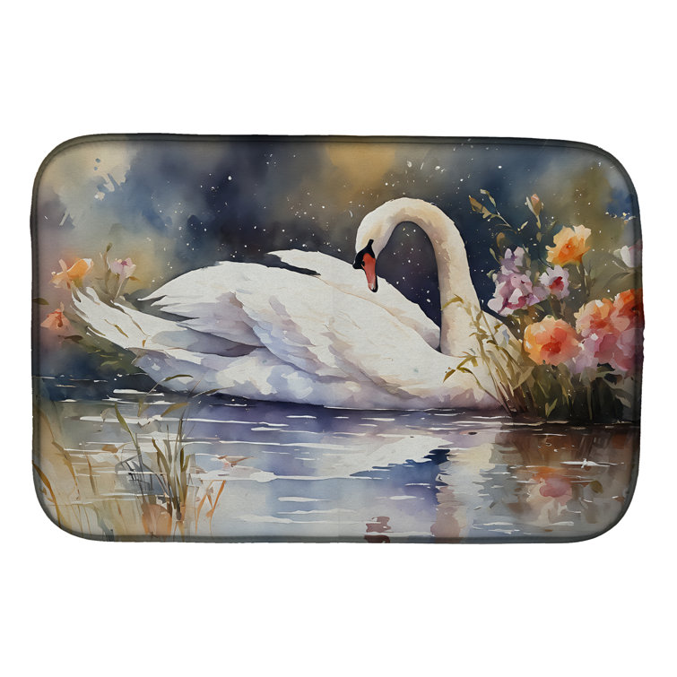 Caroline's Treasures Swan Dish Drying Mat - Wayfair Canada