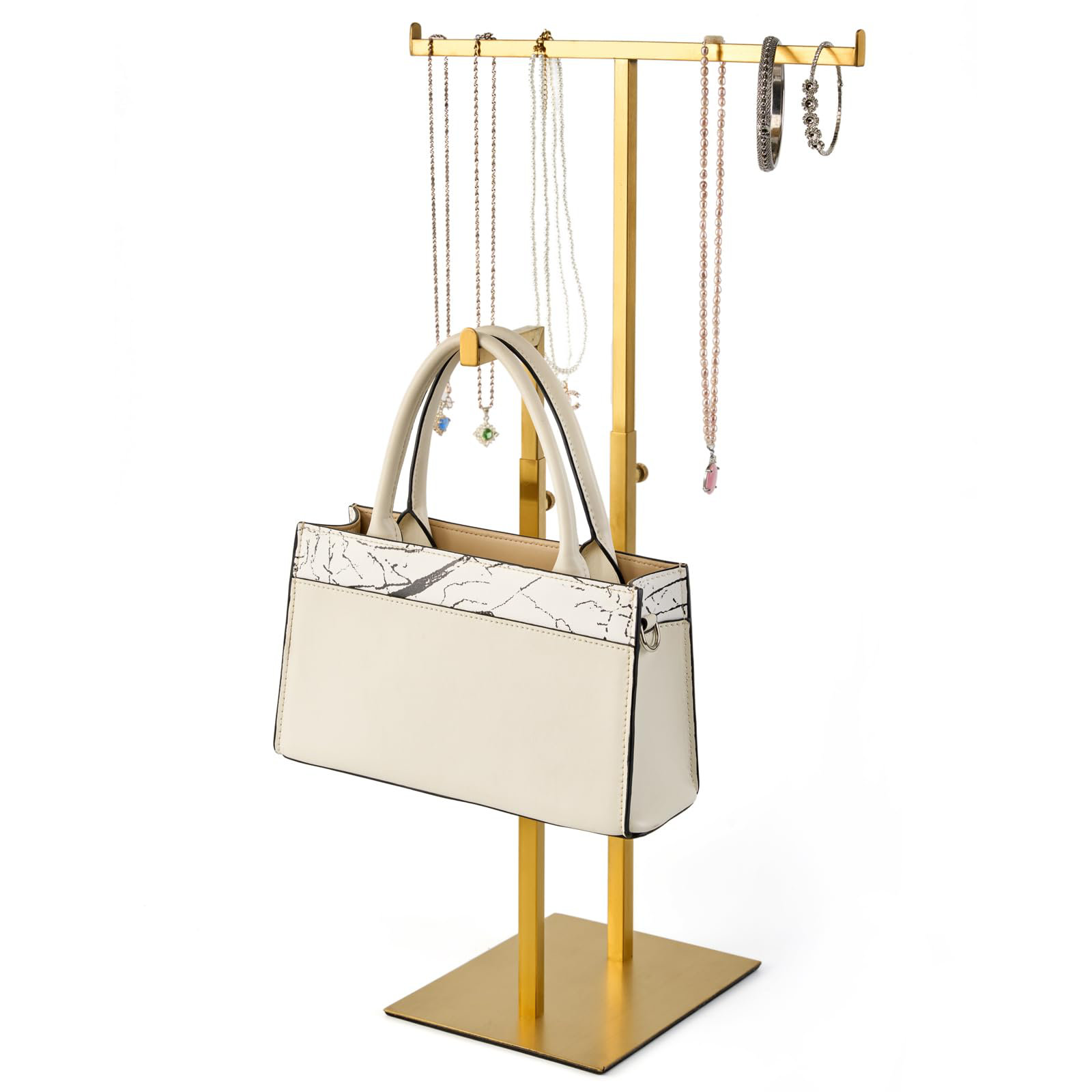 Latitude Run® Jewelry Purse Display Stand, Stainless Steels Adjustable ...