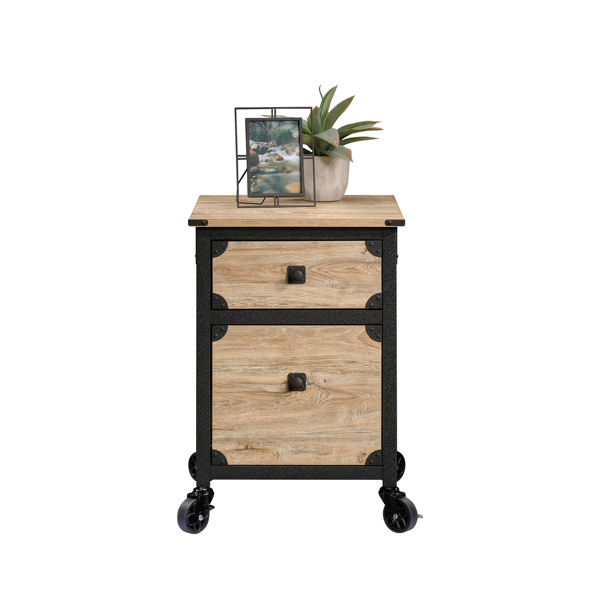 17 Stories Reclaimed Natural + Beige Office File Pedestal - Smooth ...