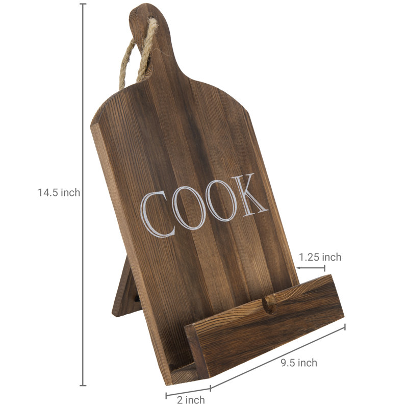 MyGift COOK Solid Wood Book Stand | Wayfair