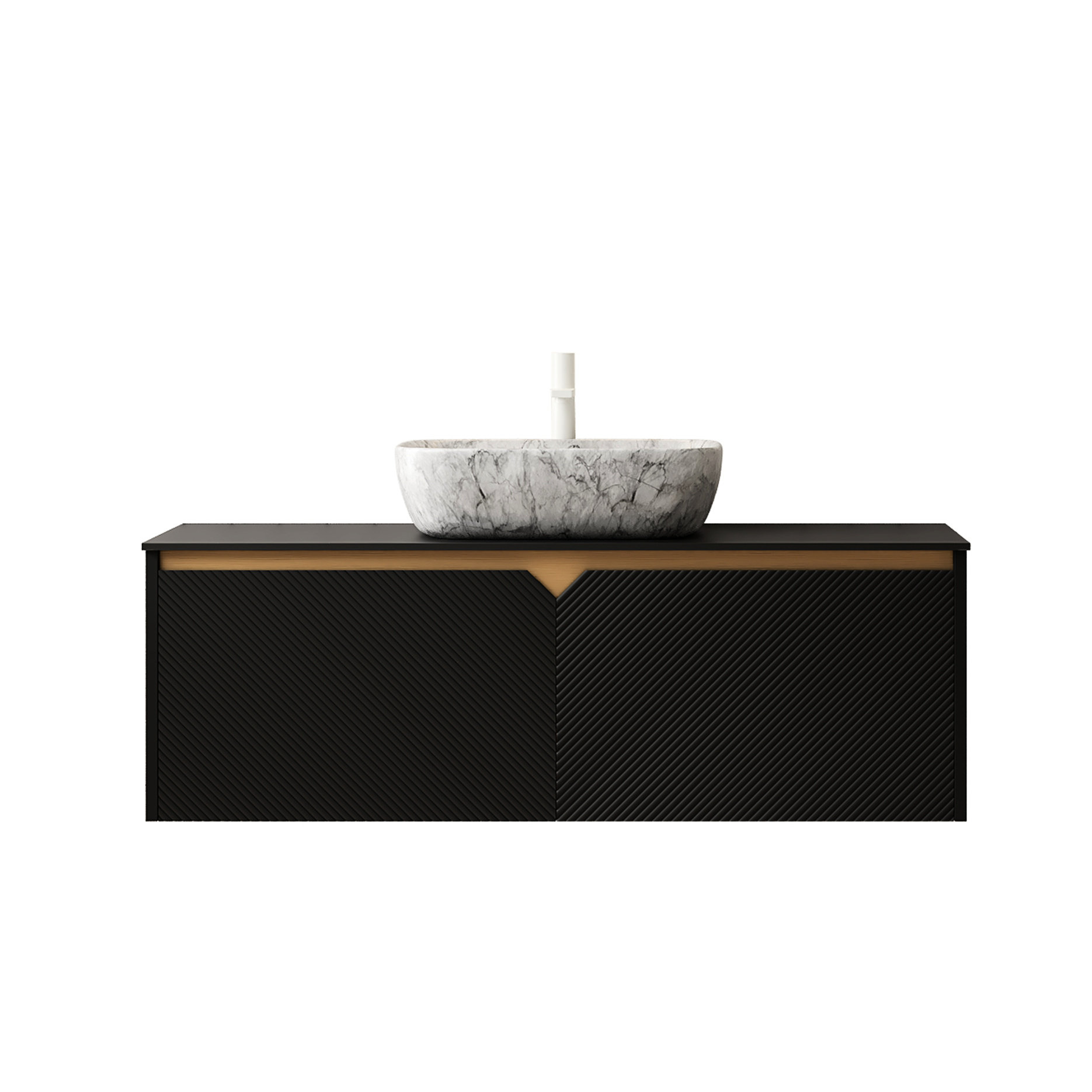 Ebern Designs Floating Vanity & Sink, Ceramic Basin, Sintered Stone ...