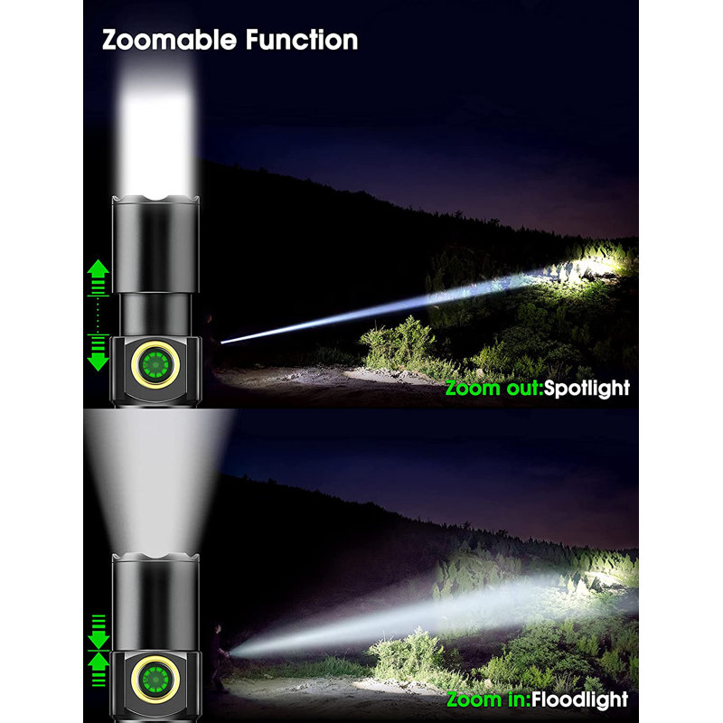 LOHASLED Outdoor Mini Zoomable Integrated LED Flashlight | Wayfair