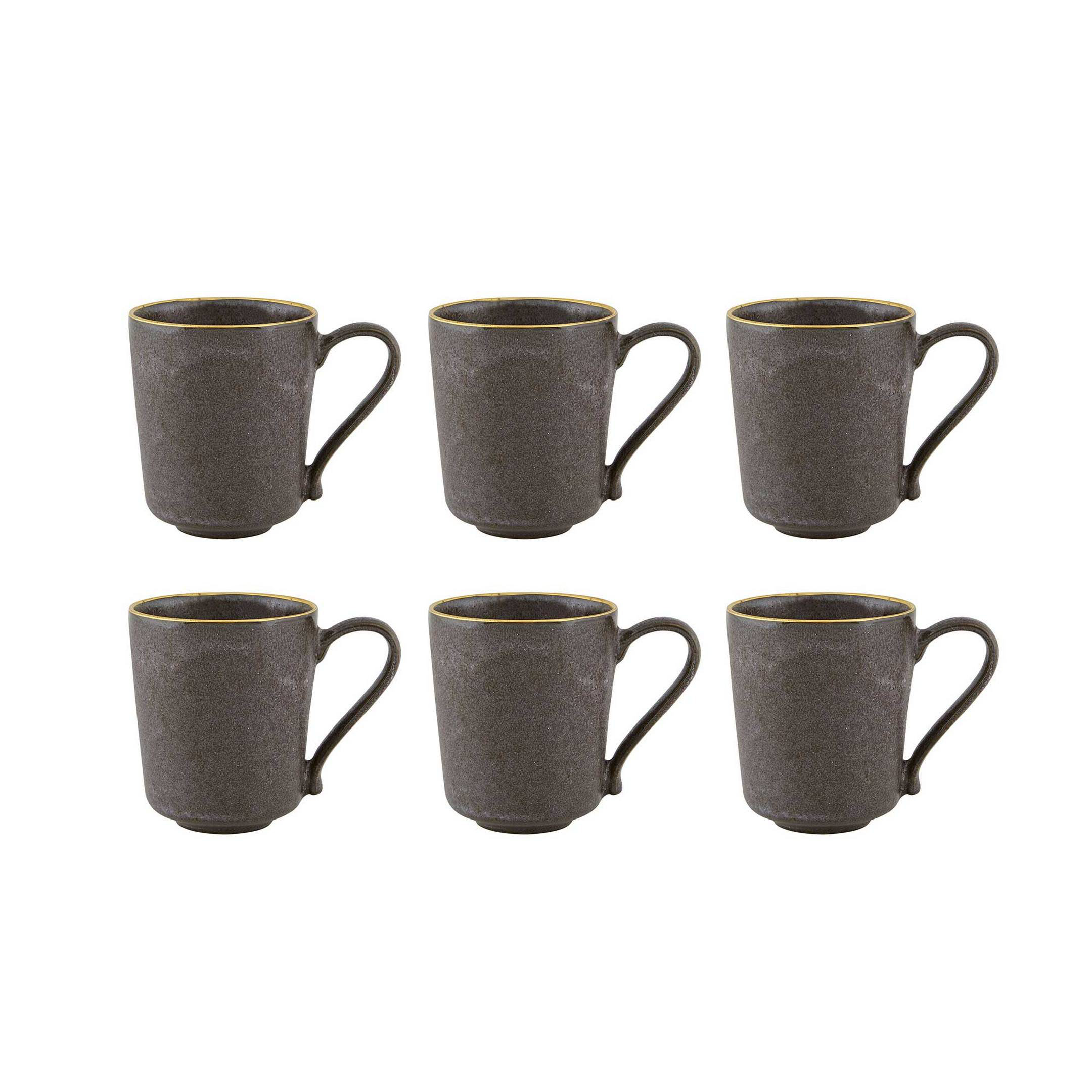 Casa Alegre Gold Stone Mug 11 Oz Bronze, Set of 6 | Perigold