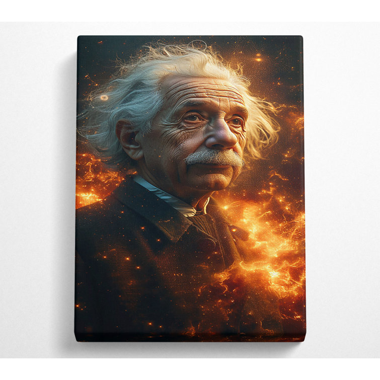Latitude Run Albert Einstein Space - No Frame Print on Canvas | Wayfair ...