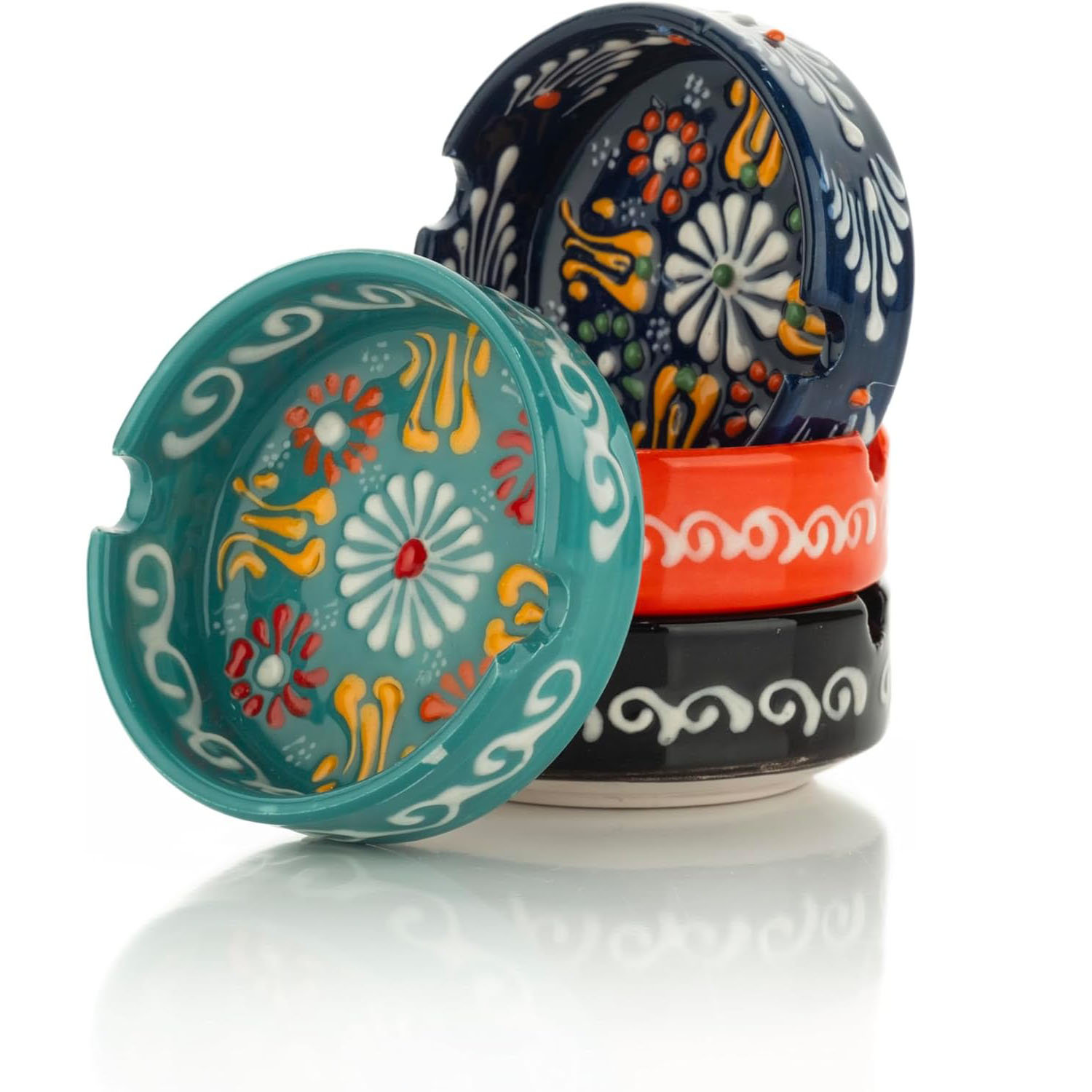 AMIPOR Ashtrays For Smokers Indoor | Small Ceramic Ashtray | Windproof ...