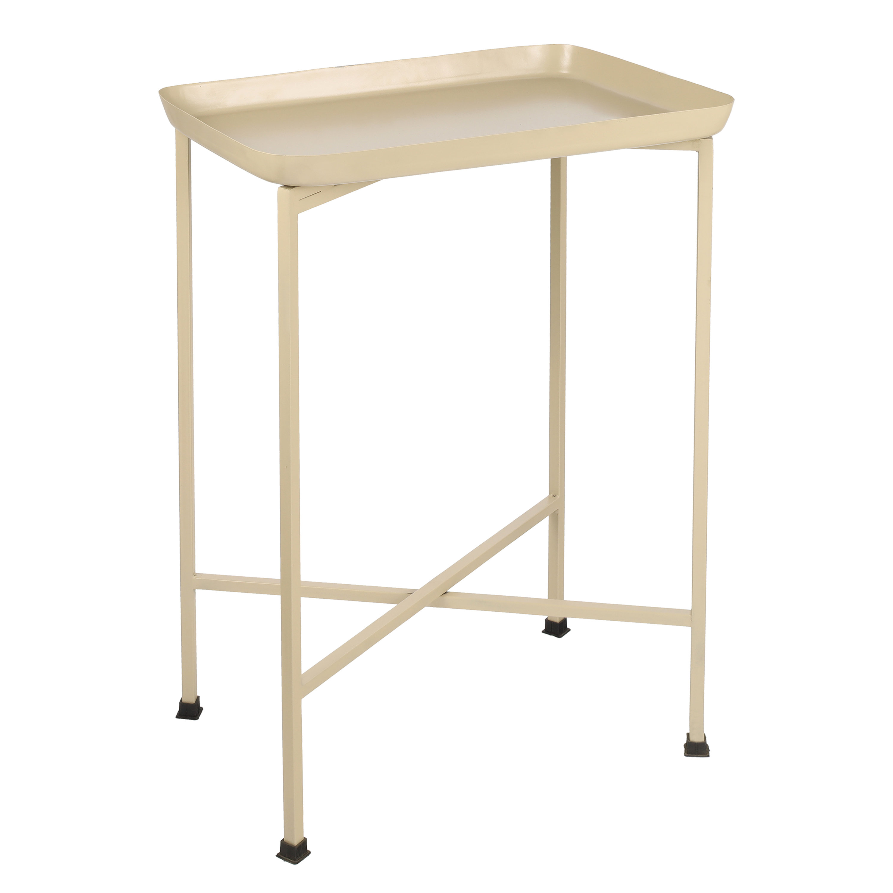 Ivy Bronx Spilsby 26.25" Metal Foldable Rectangular End Table and Side ...
