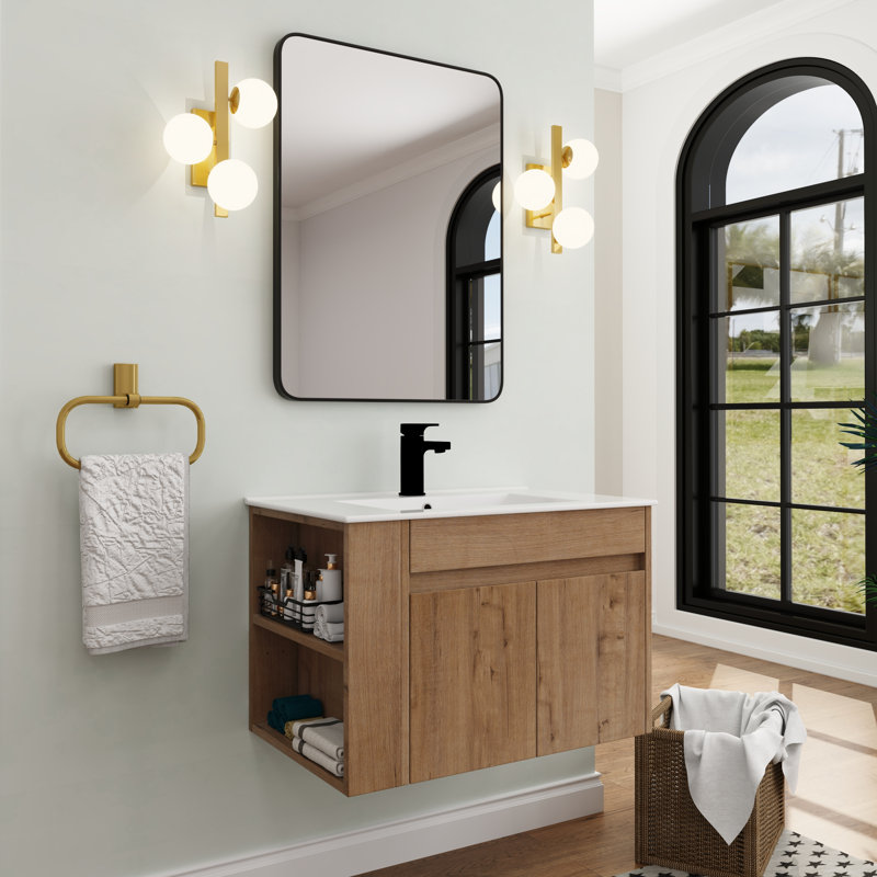 Union Rustic 30'' Single Bathroom Vanity with Ceramic Top | Wayfair