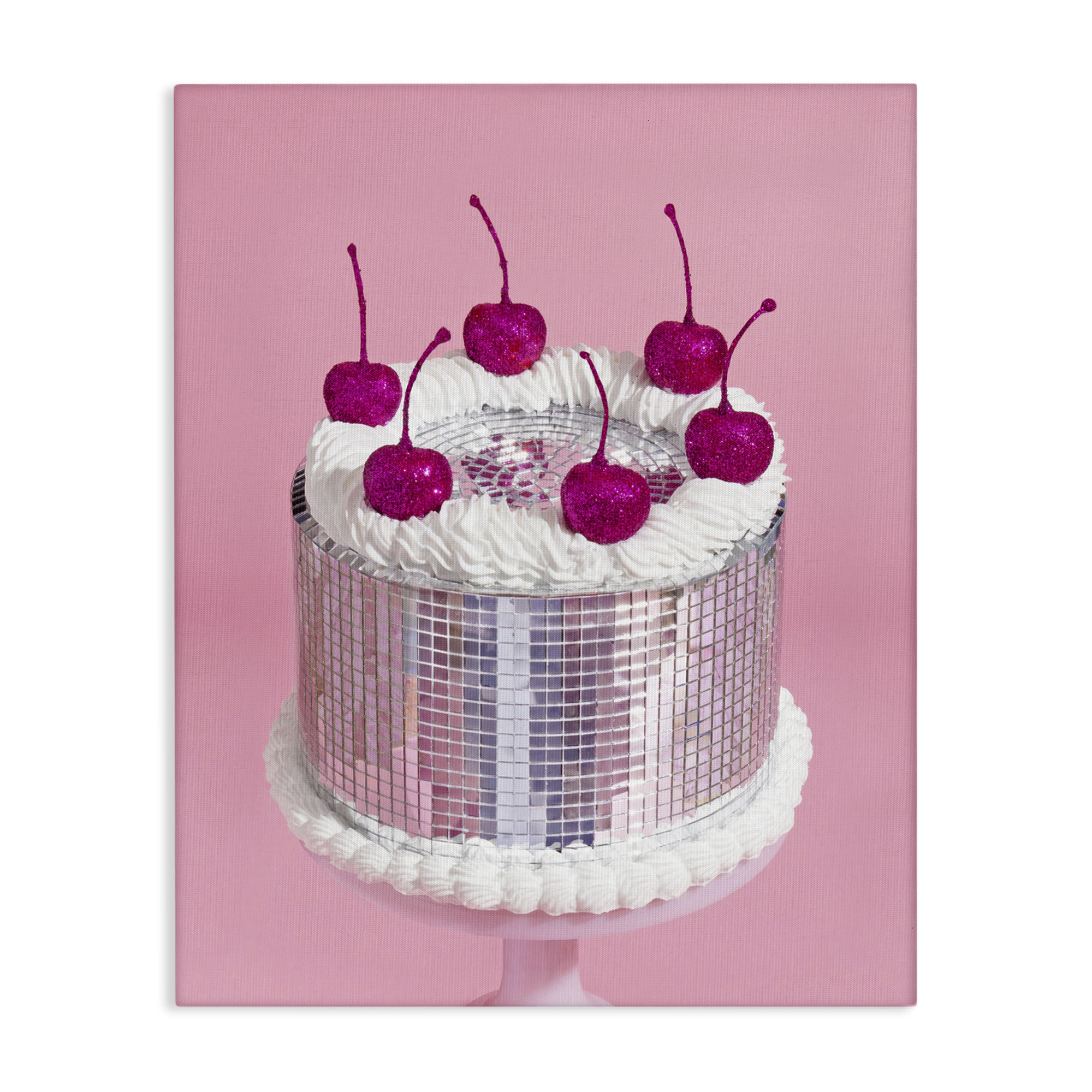 Ebern Designs Disco Pattern Cake Canvas Wall Art by LISH Creative | Wayfair