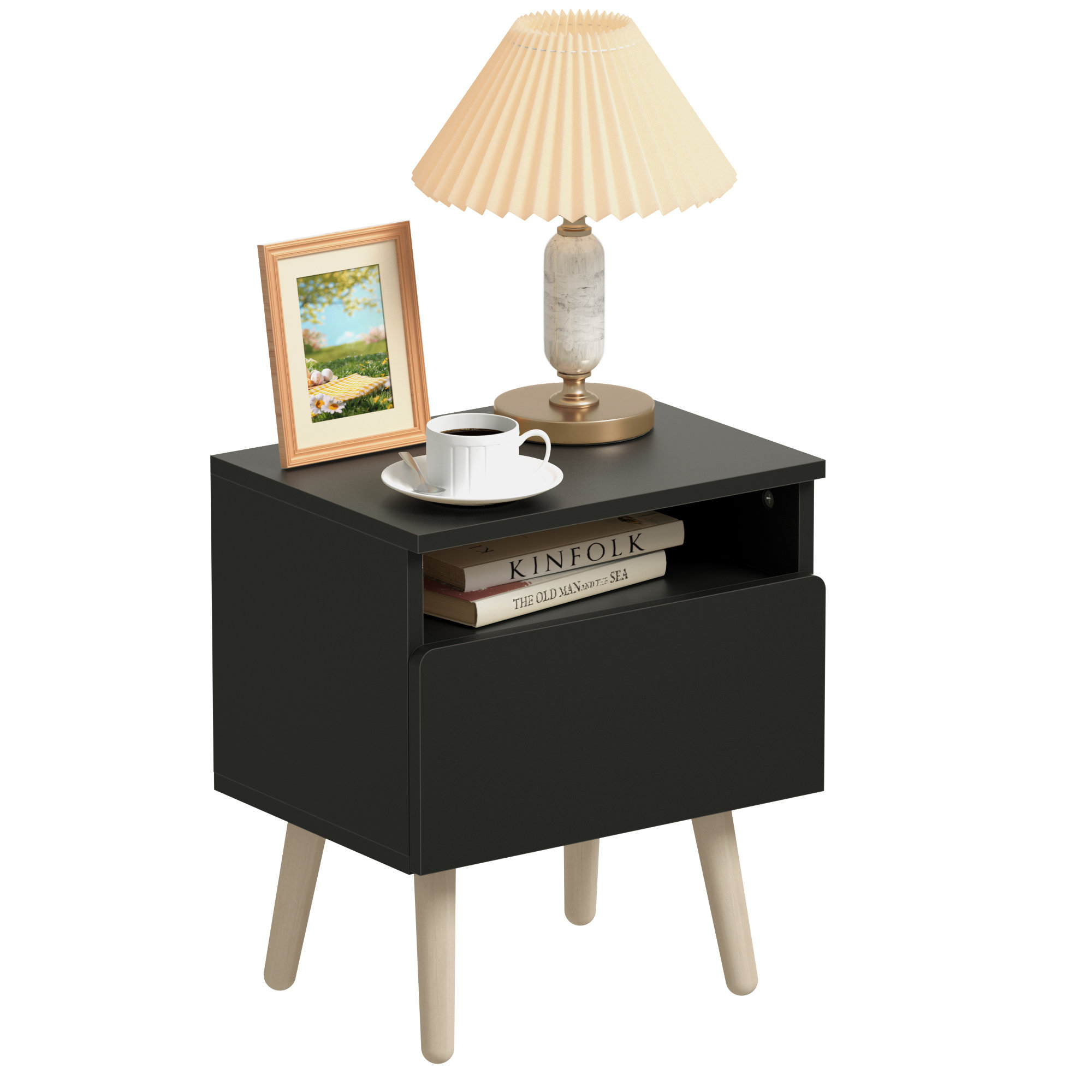 Polyfurniture MDF Nightstand (Single drawer) | Wayfair