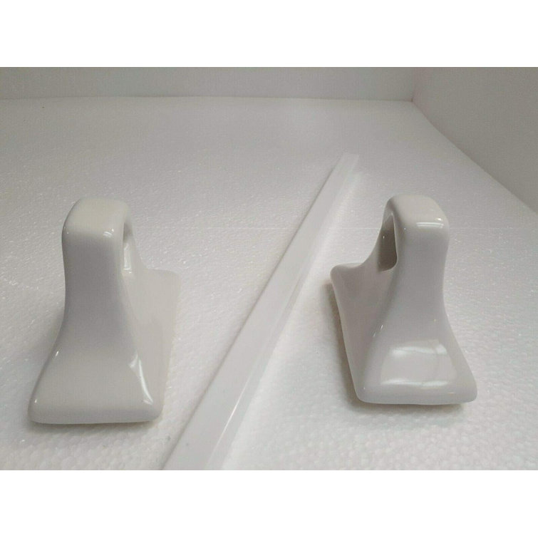 Daltile Towel Bar Bracket (White Brackets w/Clear Pole) | Wayfair