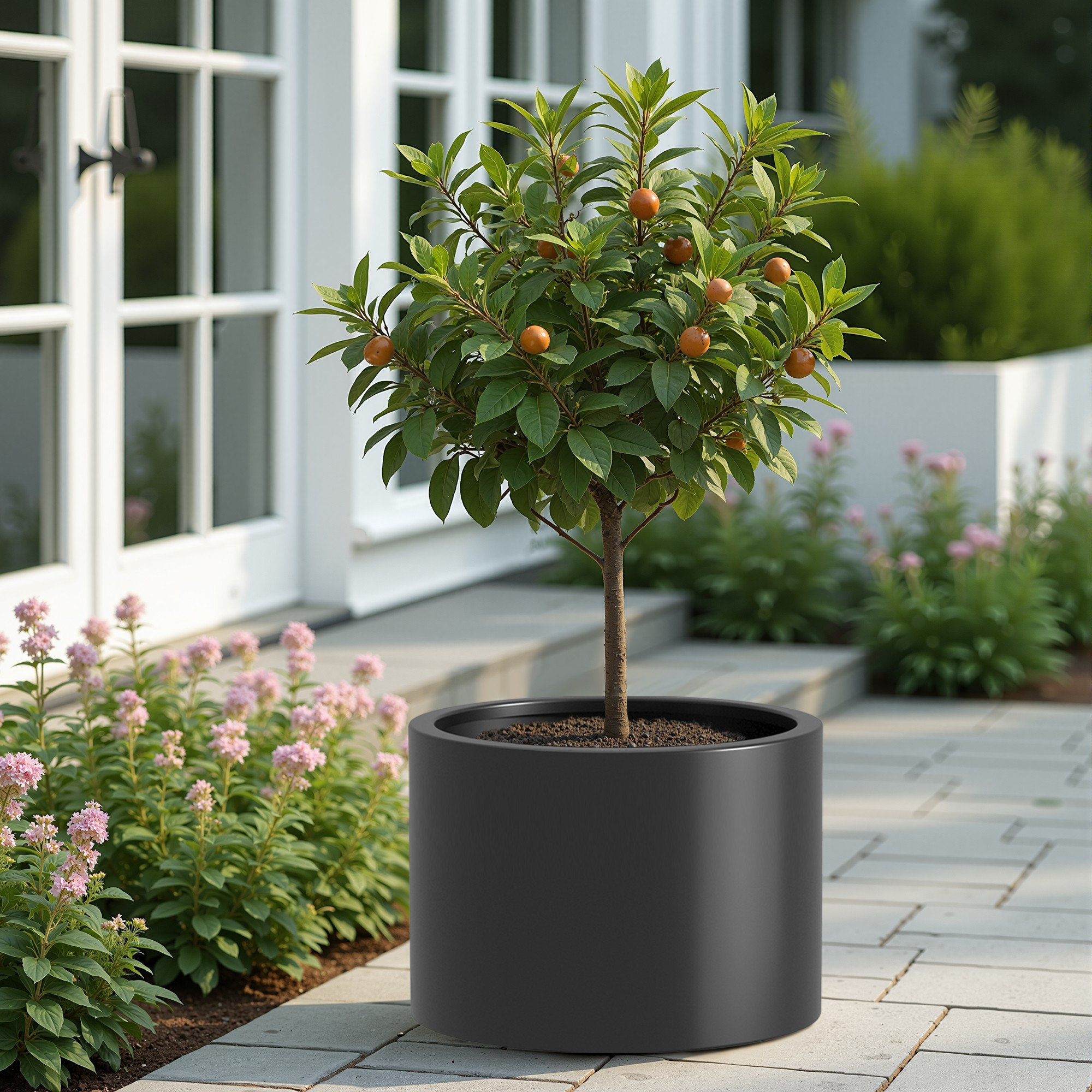 Hokku Designs Outdoor/Indoor/Decor/Garden Round Metal Pot Planters ...