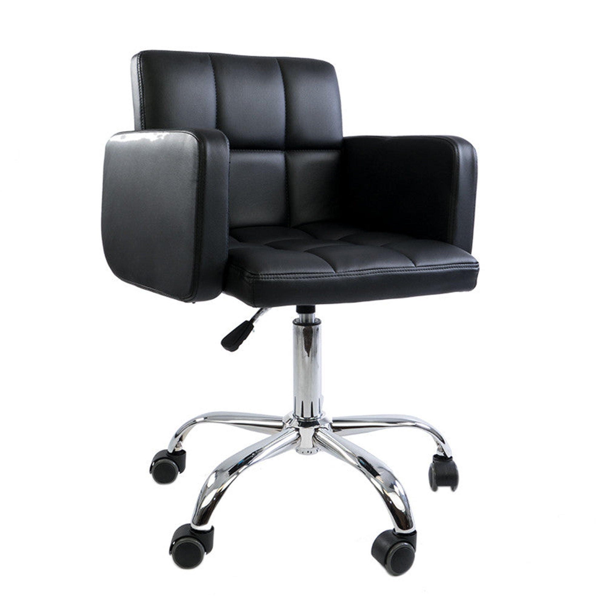 Ebern Designs Impressions Amanda Square Quilted Vanity Chair with 360 ...