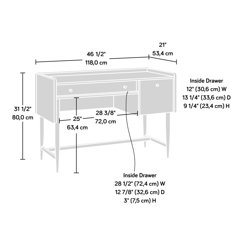 Mercury Row® Posner Metal Base Computer Desk & Reviews | Wayfair