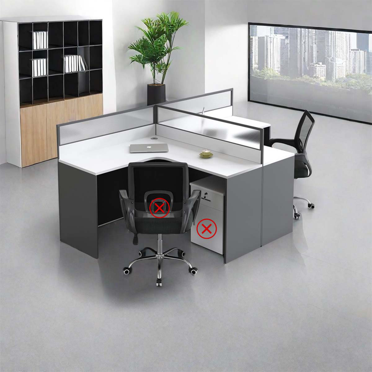 Asainvestology Executive desk Multiple desk Partition Desk | Wayfair