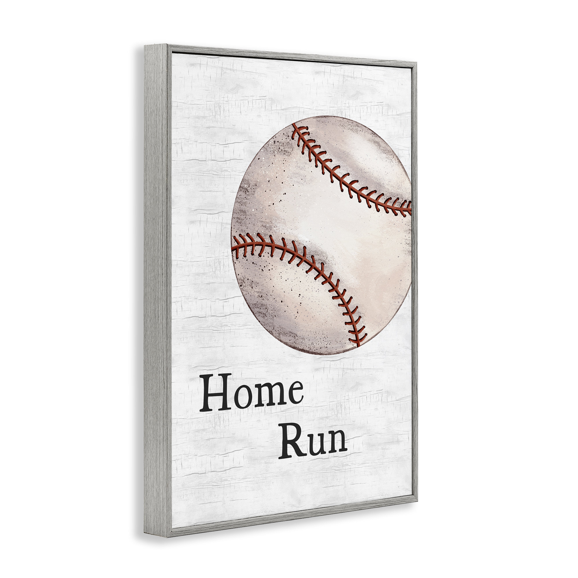 Ebern Designs Home Run Baseball Giclee Art by JJ Design House LLC | Wayfair