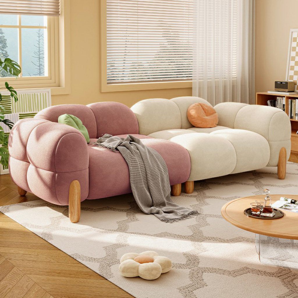 Danbenla design Light Luxury French Cream Style Sofa 102.36'' Sofa ...