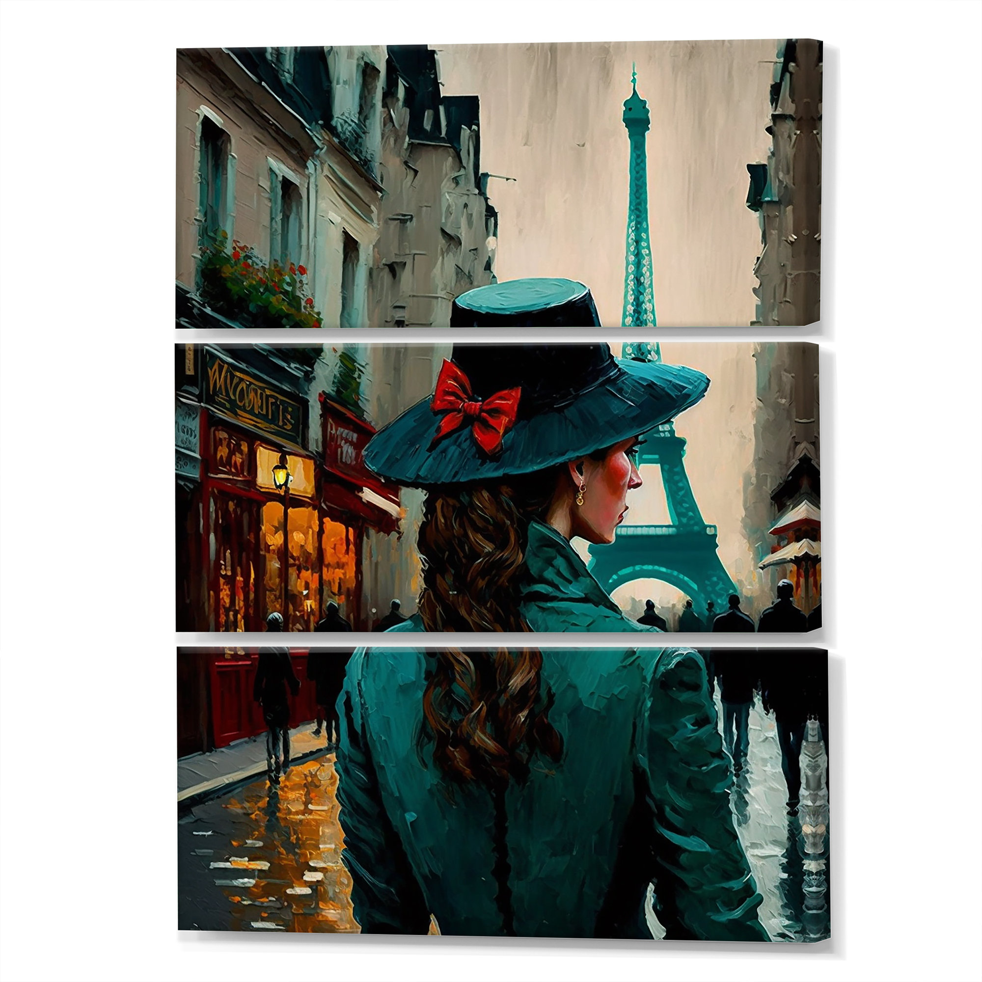Winston Porter Young Stylish Lady In Paris - French Landscape Canvas ...