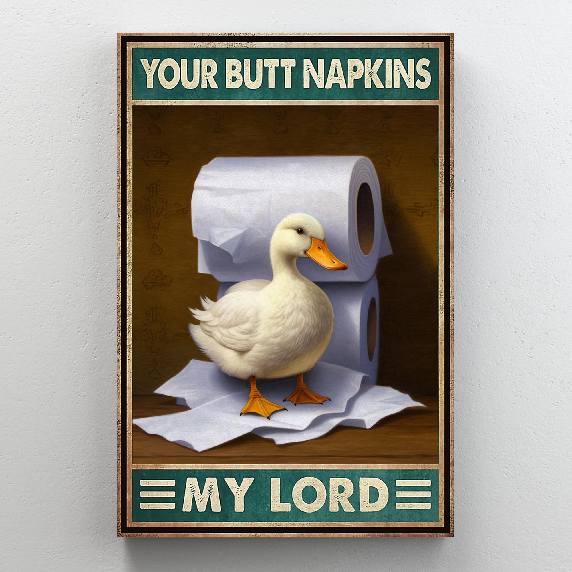 Trinx White Duck Your Butt Napkins My Lord - 1 Piece Rectangle Graphic ...