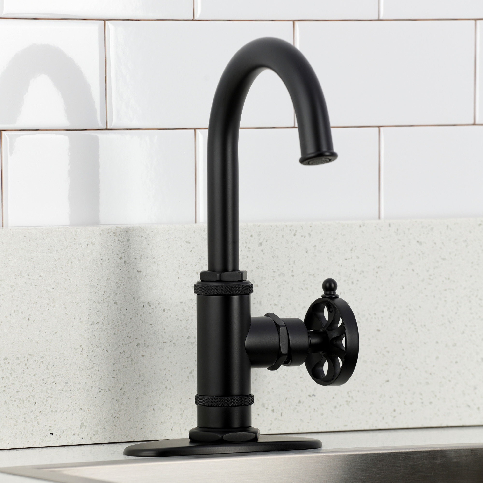 Kingston Brass Belknap Single-Handle 1-Hole Deck Mount Bar Faucet | Wayfair