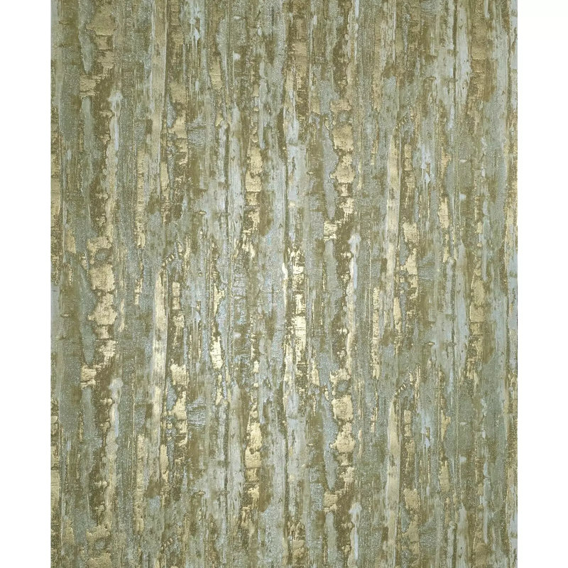 Everly Quinn Gold Metallic Faux Distressed Metal Plaster Textured ...