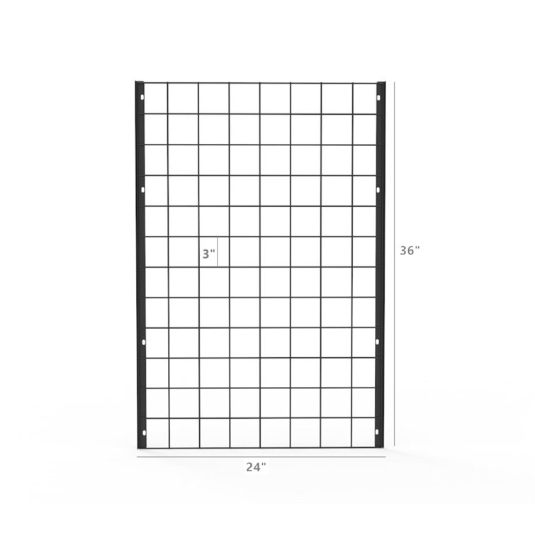 Rebrilliant® 2'X 6' (Come In 2 PCS Of 2X3') Black Wire Grid Panel Wall ...