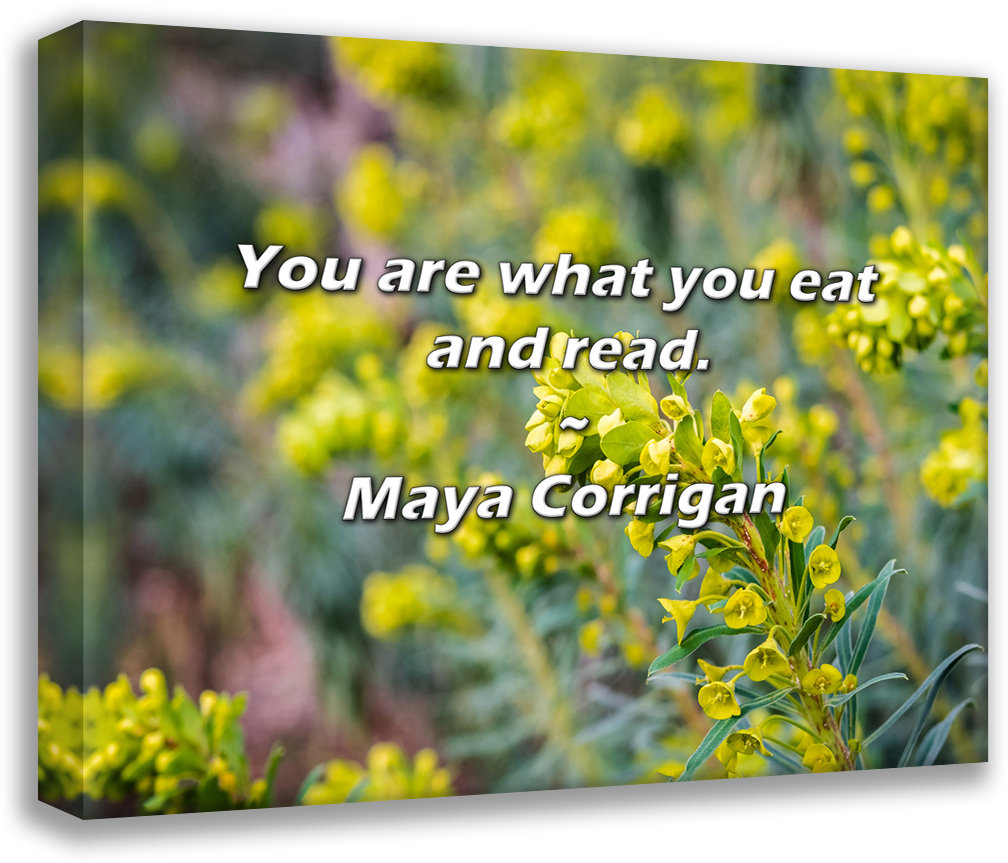 Latitude Run® Maya Corrigan Quote: You are what you eat and read. | Wayfair