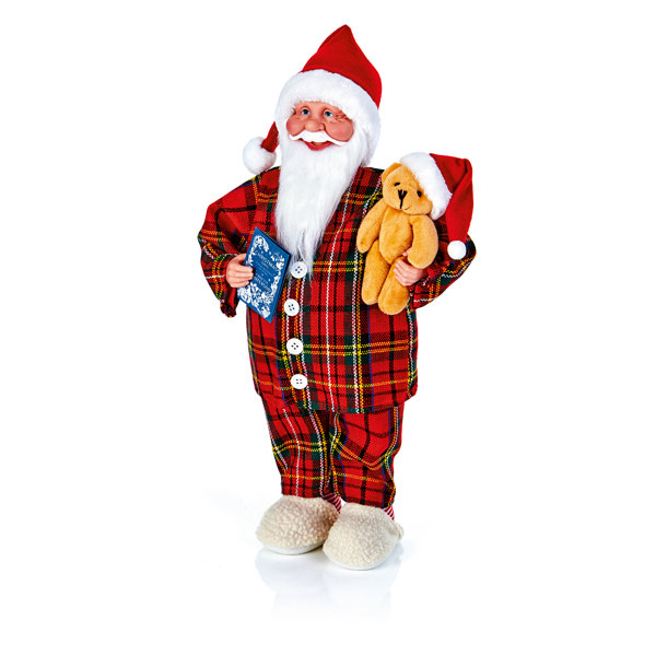 The Seasonal Aisle 45cm Santa in Tartan Pyjamas | Wayfair.co.uk