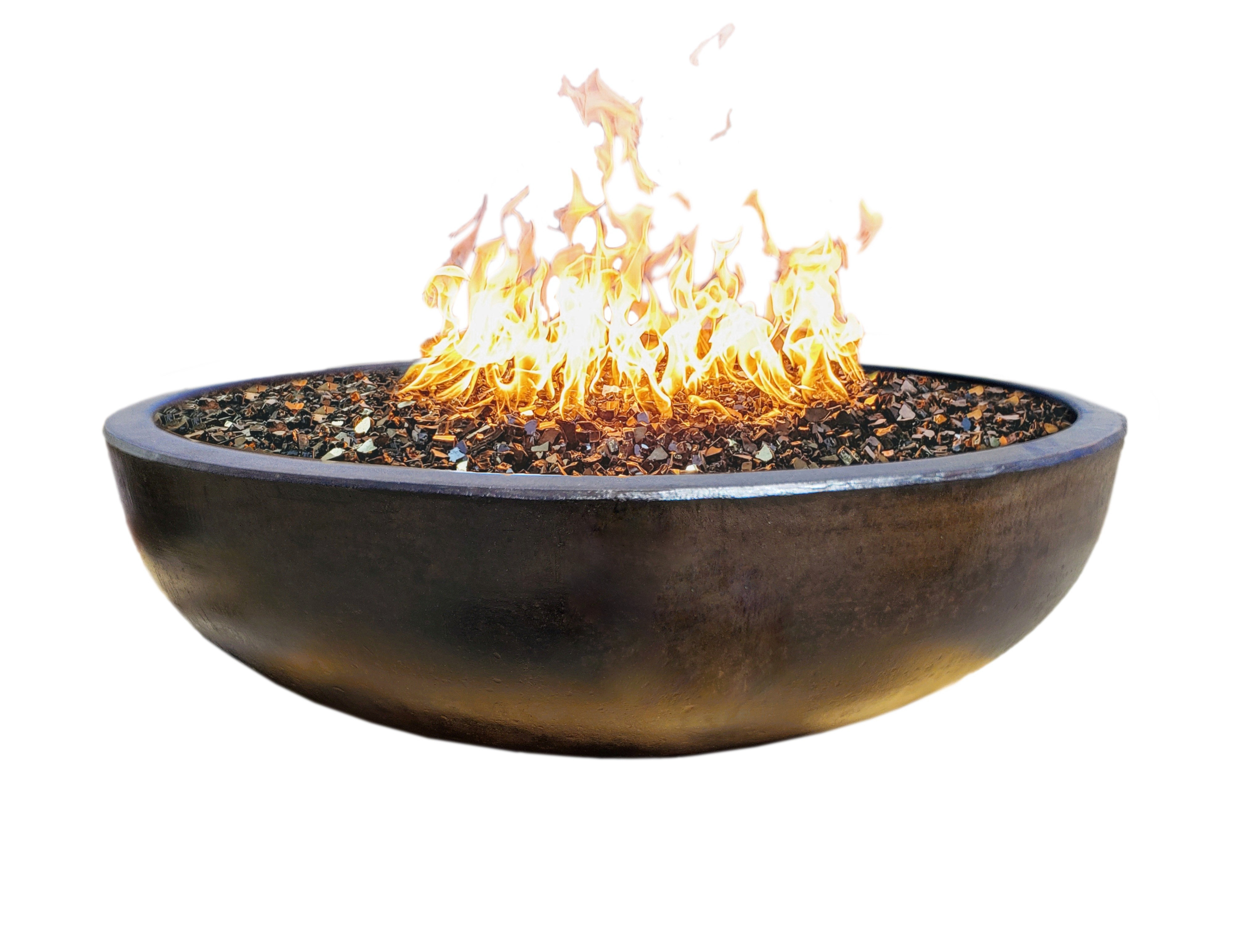 Brayden Studio® Azemina 48" Solid Concrete Gas Fire Pit | Wayfair