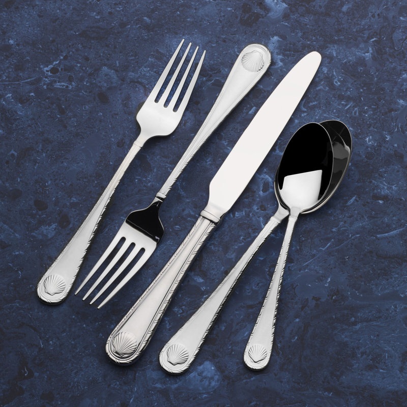 Wallace Destin 45-Piece 18/10 Stainless Steel Flatware Set, Service for ...
