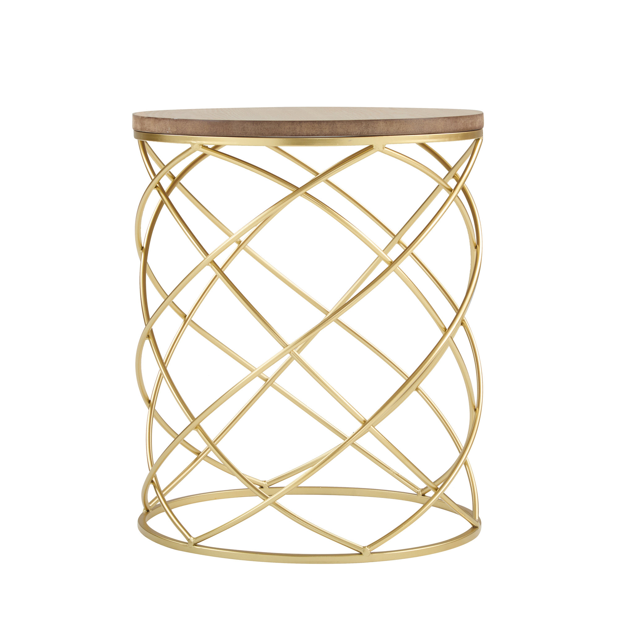 Latitude Run® Golden Side Table | Wayfair