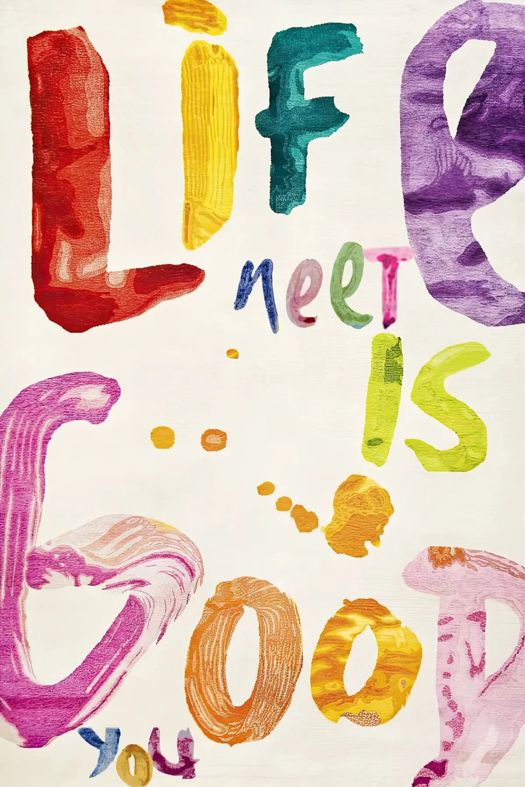 Bungalow Rose Life is Good Colorful Theme Woven Base Decorative Carpet ...