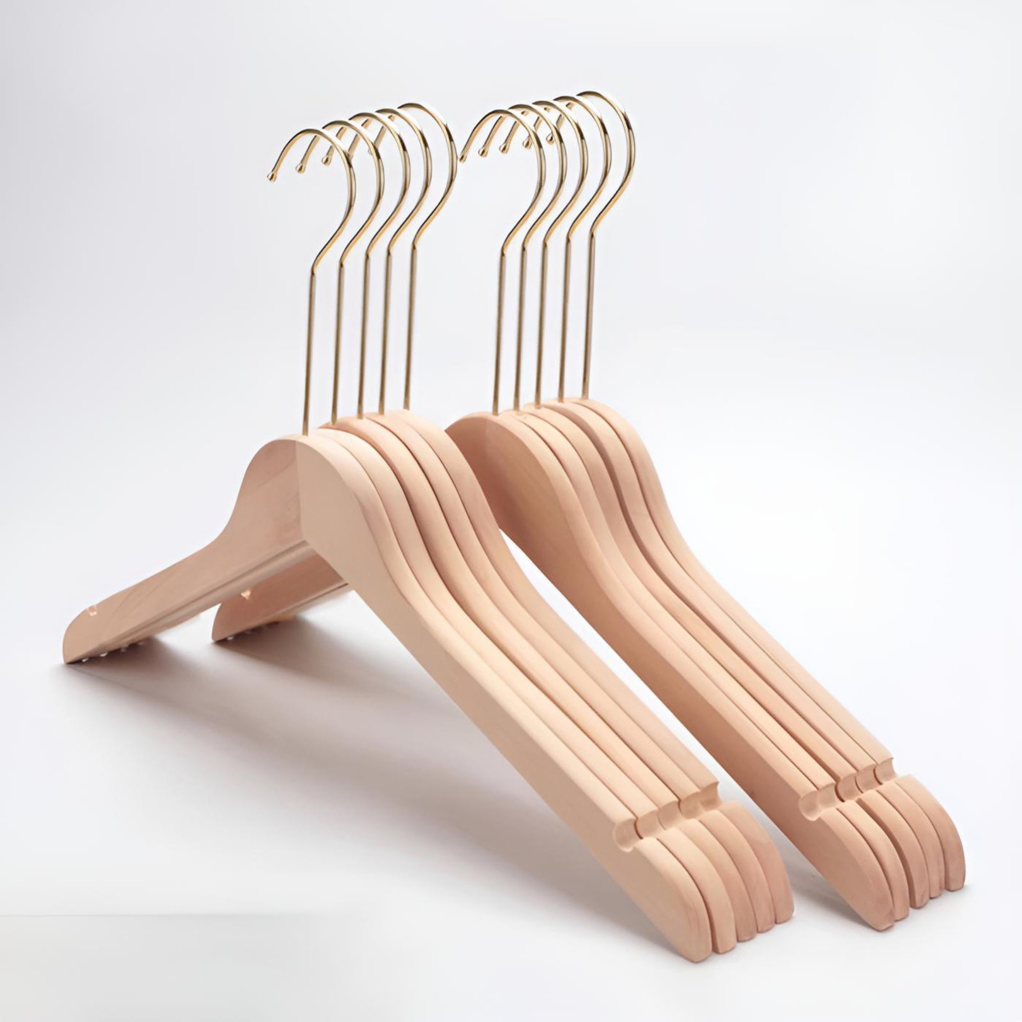 Rebrilliant Raw Wood Hangers For Professional Clothing Display | Wayfair