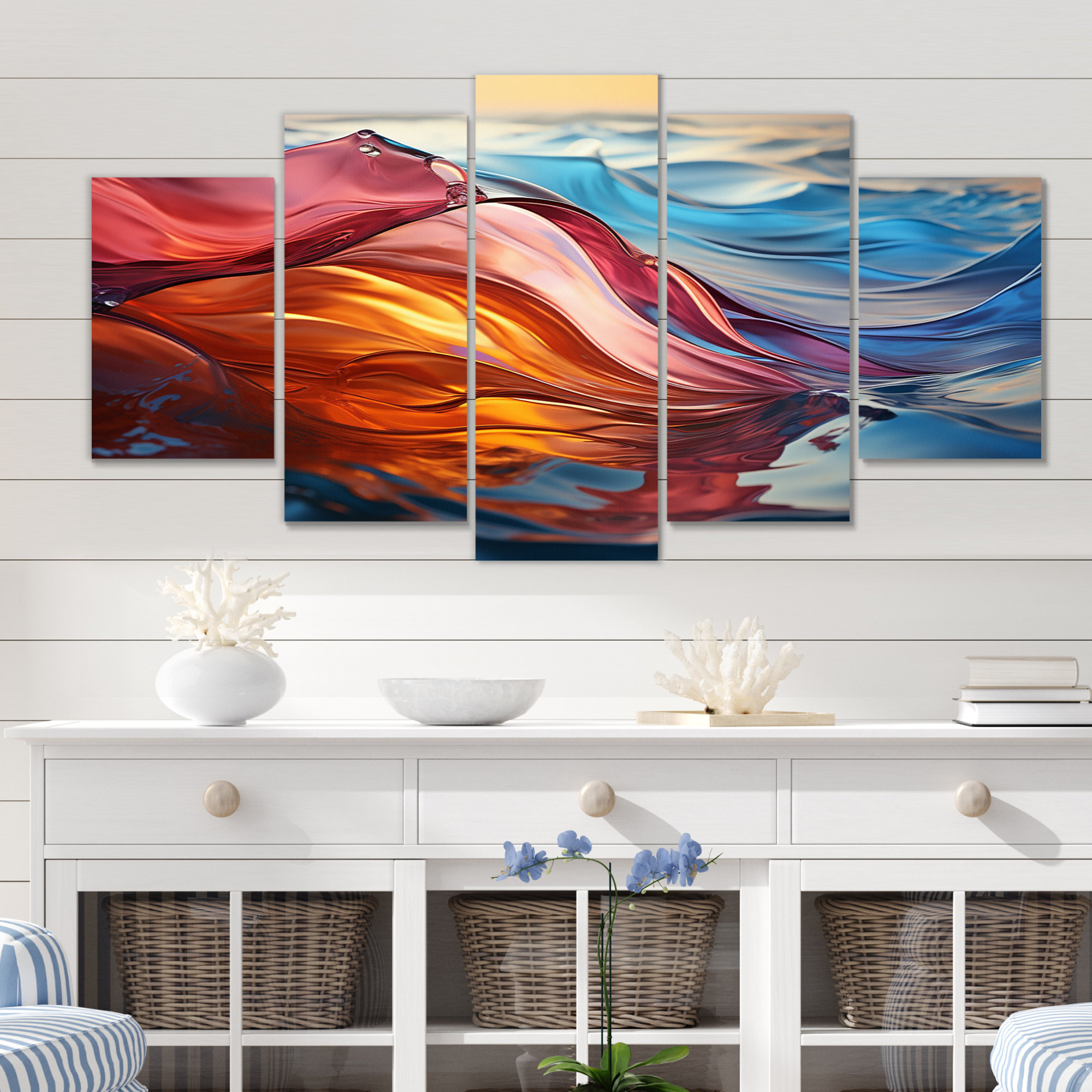 Wrought Studio™ Coastal Chromatic Waterscapes I - Landscapes Canvas ...