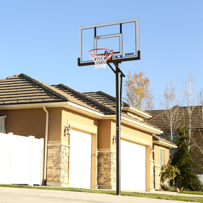 Lifetime Height Adjustable In-Ground Basketball Hoop (52" Polycarbonate ...