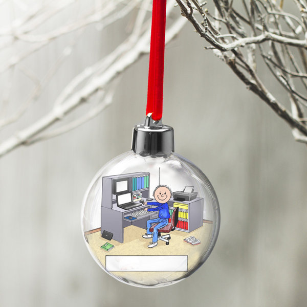 Printed Perfection Personalized Computer Lover - Male Christmas Bulb ...