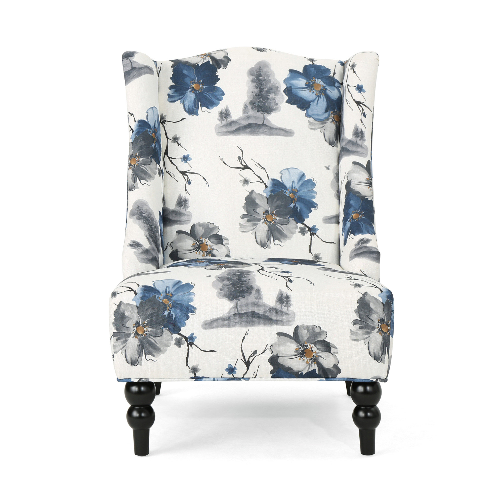 Alcott Hill® HI-BACK CLUB CHAIR, High-Back Fabric Club Chair, Print ...